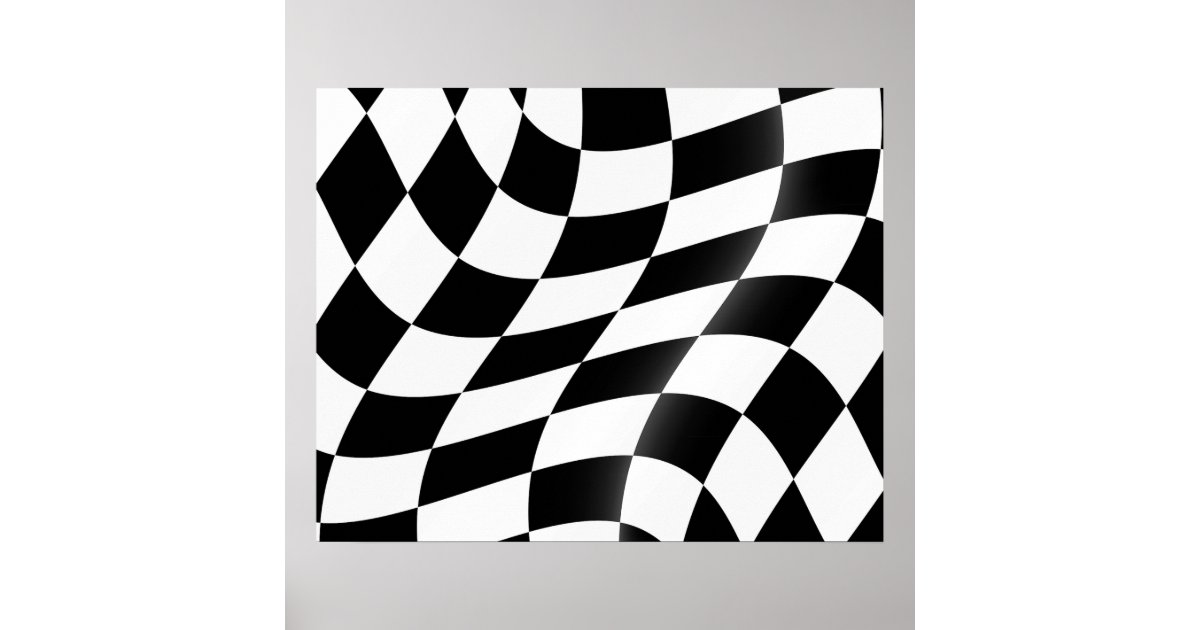 Checkered Flag Poster | Zazzle
