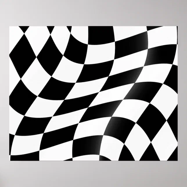 Checkered Flag Poster | Zazzle