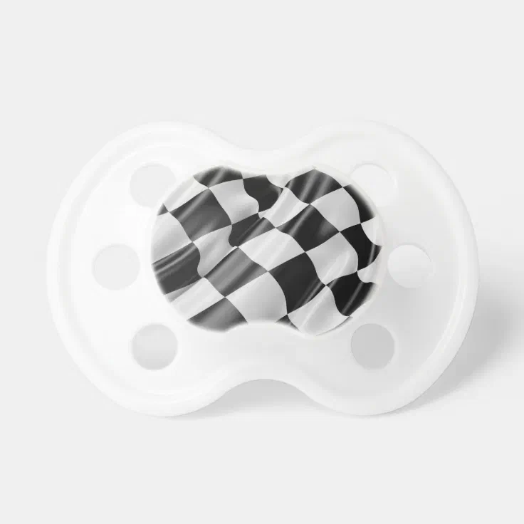 Checkered Flag Racing Champ Baby Pacifier | Zazzle