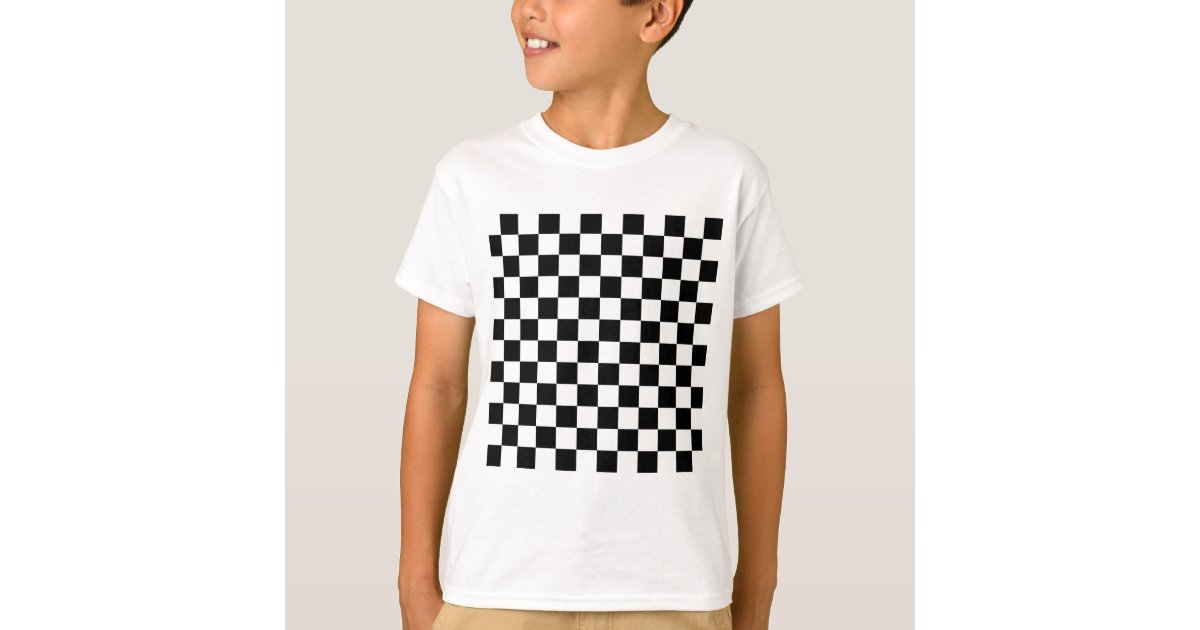 Checkered Flag Racing Design Chess Checkers Board T-Shirt | Zazzle