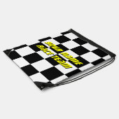 Checkered flag racing team drawstring backpack | Zazzle