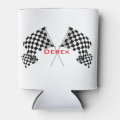 Checkered Flags Design Can Cooler | Zazzle