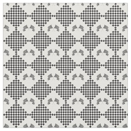 Checkered Flags Design Fabric | Zazzle.com