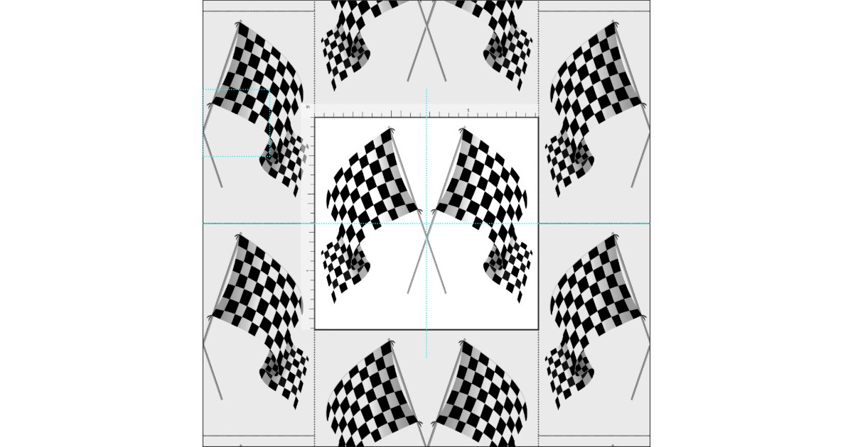 Checkered Flags Design Fabric | Zazzle
