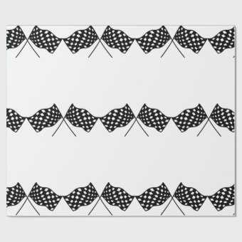 Checkered Flags Wrapping Paper | Zazzle