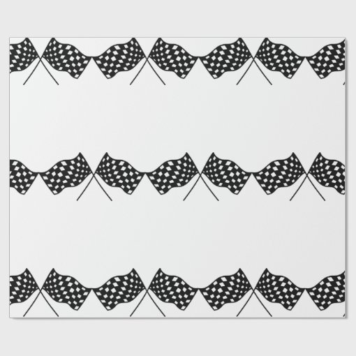 Checkered Flags Wrapping Paper | Zazzle
