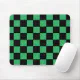 Checkered Green and Black Mouse Pad | Zazzle