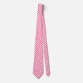 Checkered Hot Pink and White Neck Tie | Zazzle