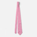Checkered Hot Pink and White Neck Tie | Zazzle