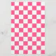 Checkered Hot Pink and White Stationery | Zazzle