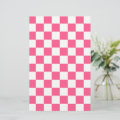 Checkered Hot Pink and White Stationery | Zazzle