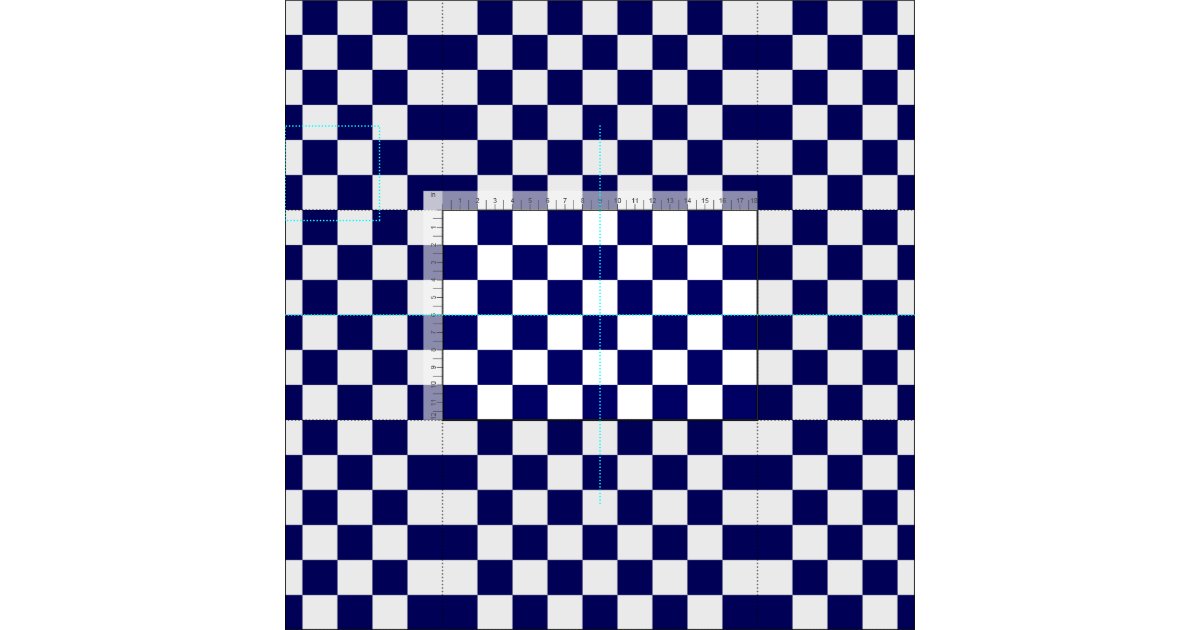 Checkered Navy and White Geometric Fabric | Zazzle
