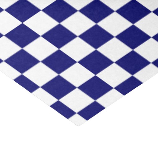 Checkered Navy White Tissue Paper | Zazzle