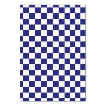 Checkered Navy White Tissue Paper | Zazzle