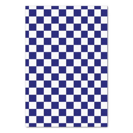 Checkered Navy White Tissue Paper | Zazzle