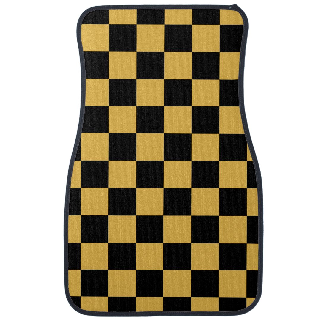 Checkered Pattern | DIY Background Color Car Floor Mat | Zazzle