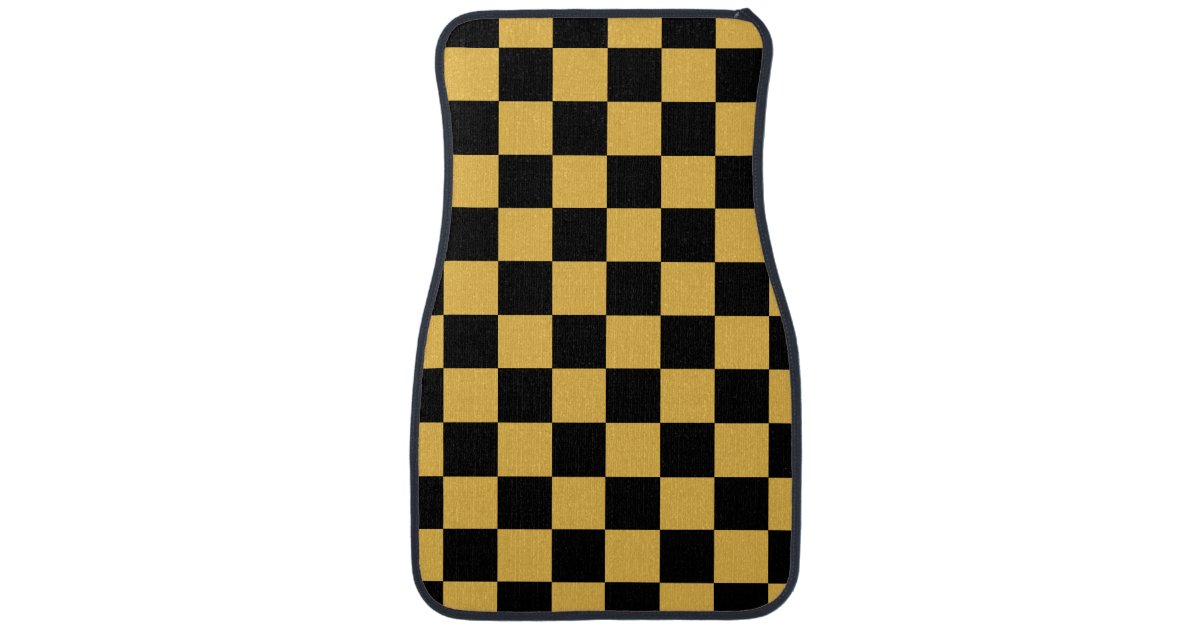 Checkered Pattern | DIY Background Color Car Floor Mat | Zazzle