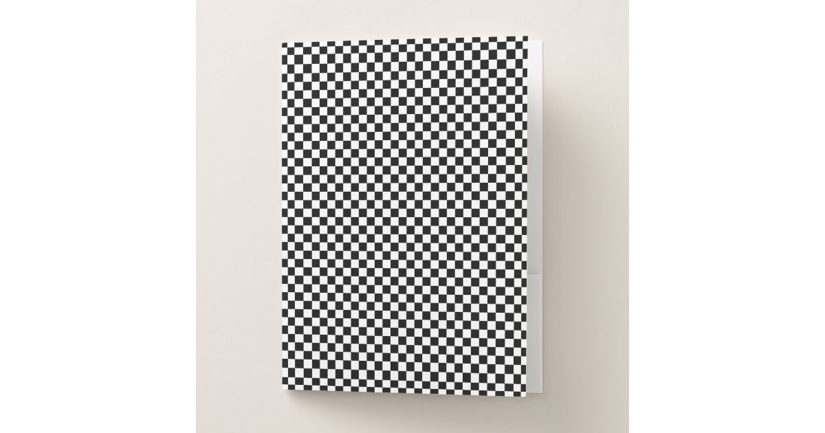 Checkered Pattern Pocket Folder | Zazzle