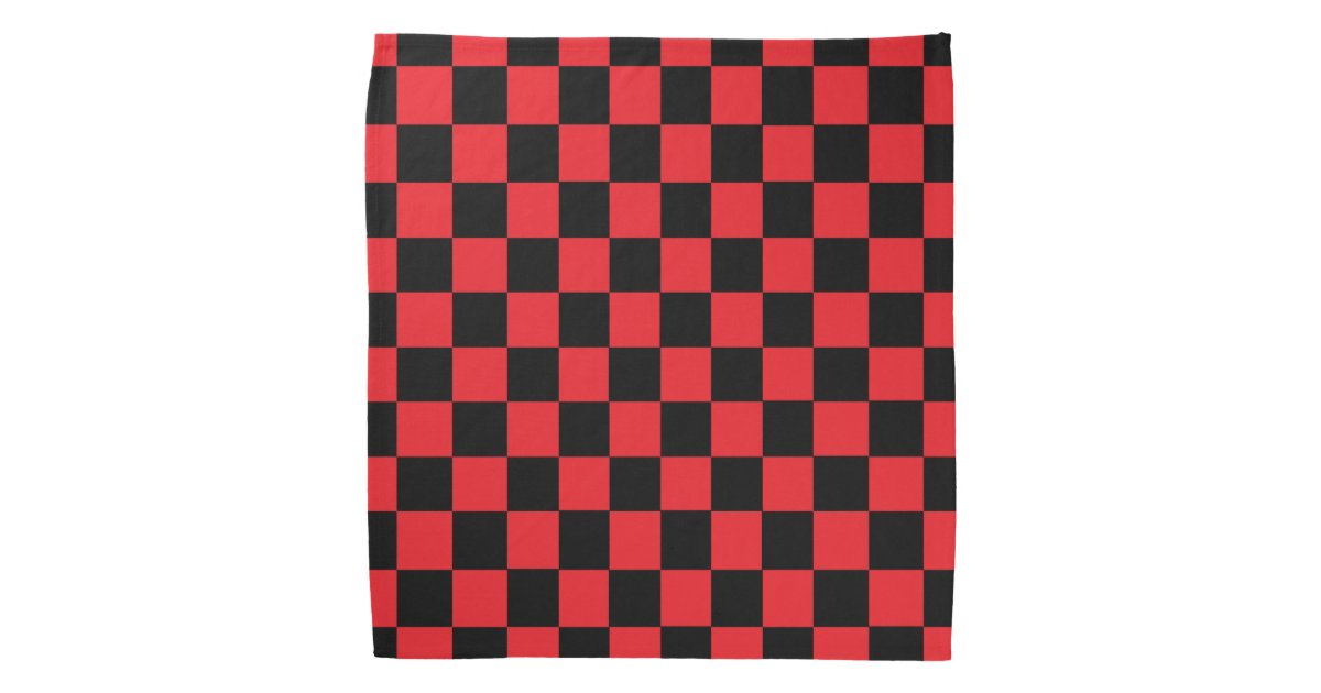 Checkered Red and Black Bandana | Zazzle.com