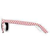 Checkered Red and White Sunglasses | Zazzle