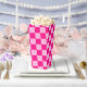 Checkered squares light hot pink geometric retro favor boxes | Zazzle