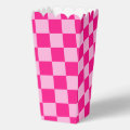 Checkered squares light hot pink geometric retro favor boxes | Zazzle