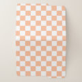 Checkered squares peach orange white geometric file folder | Zazzle