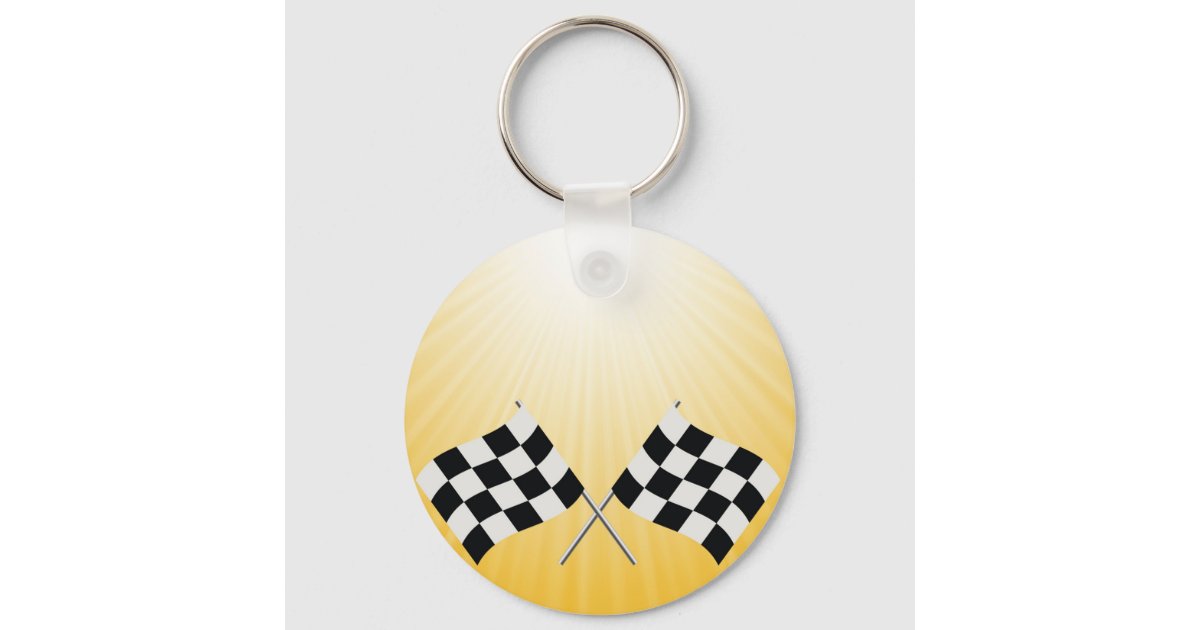 checkered symbol keychain | Zazzle