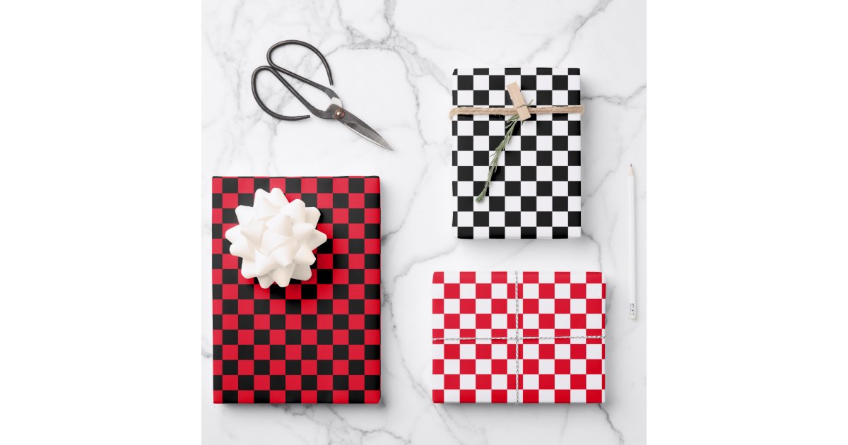 Checkered Wrapping Paper Sheets | Zazzle