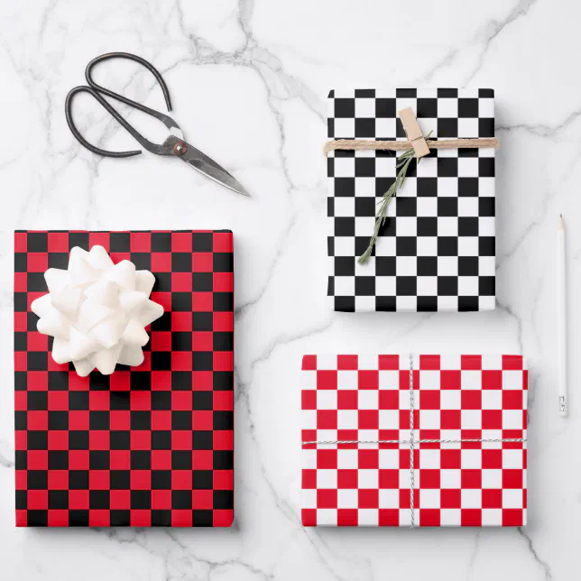 Checkered Wrapping Paper Sheets | Zazzle