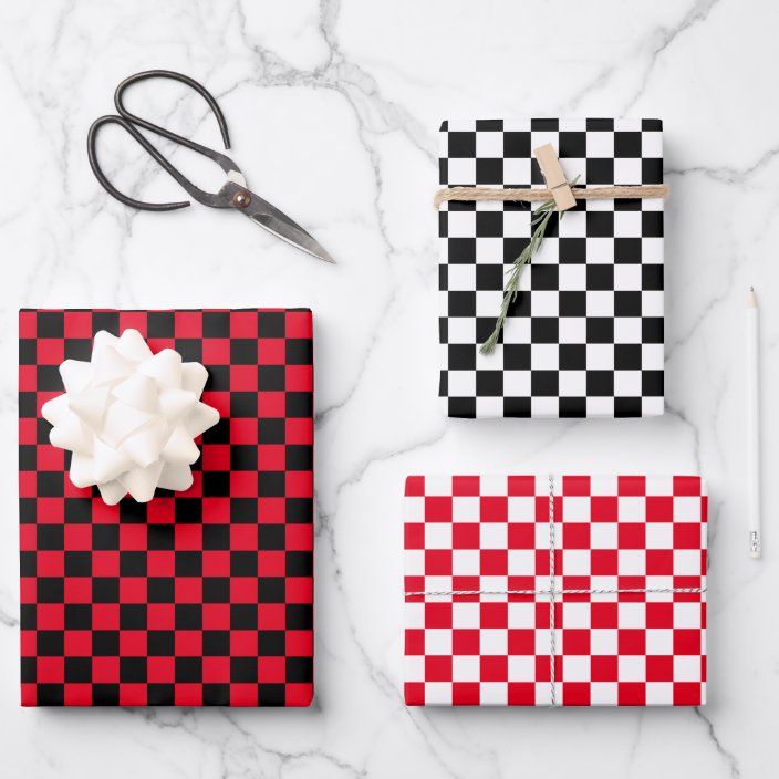 Checkered Wrapping Paper Sheets | Zazzle.com