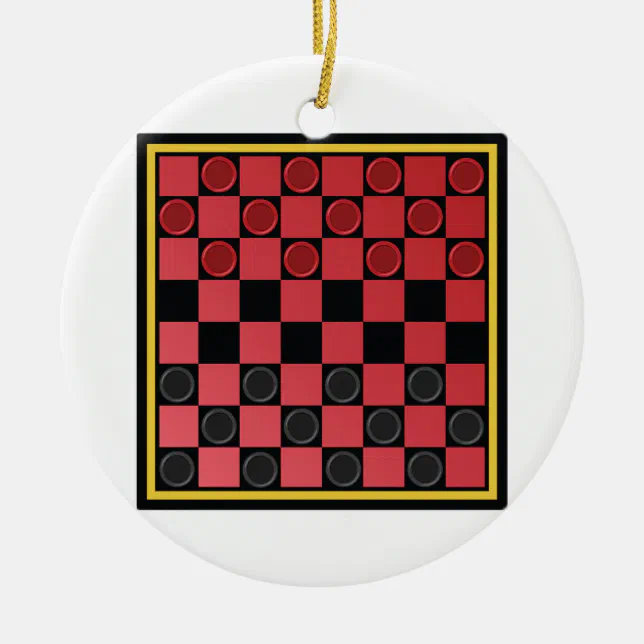 Checkers Game Ceramic Ornament | Zazzle