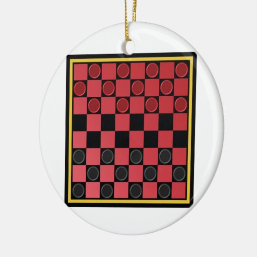 Checkers Game Ceramic Ornament | Zazzle