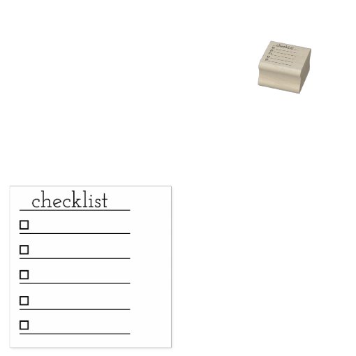 checklist stamp. rubber stamp | Zazzle