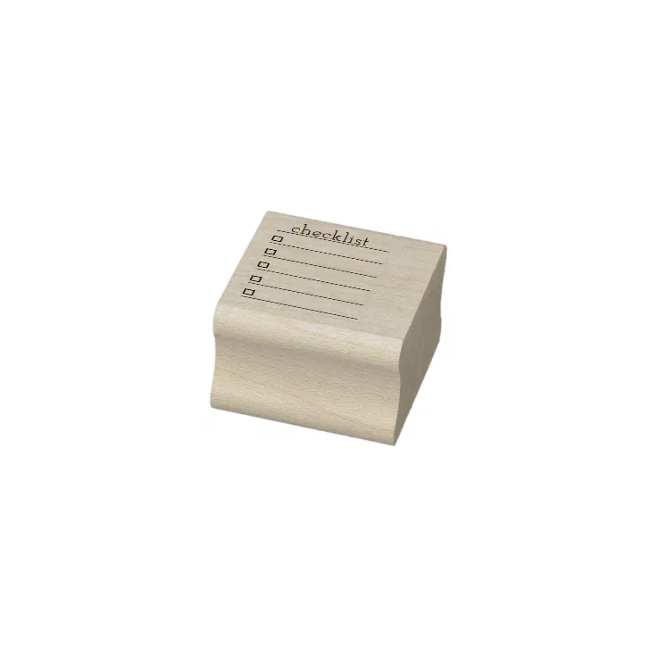 checklist stamp. rubber stamp | Zazzle