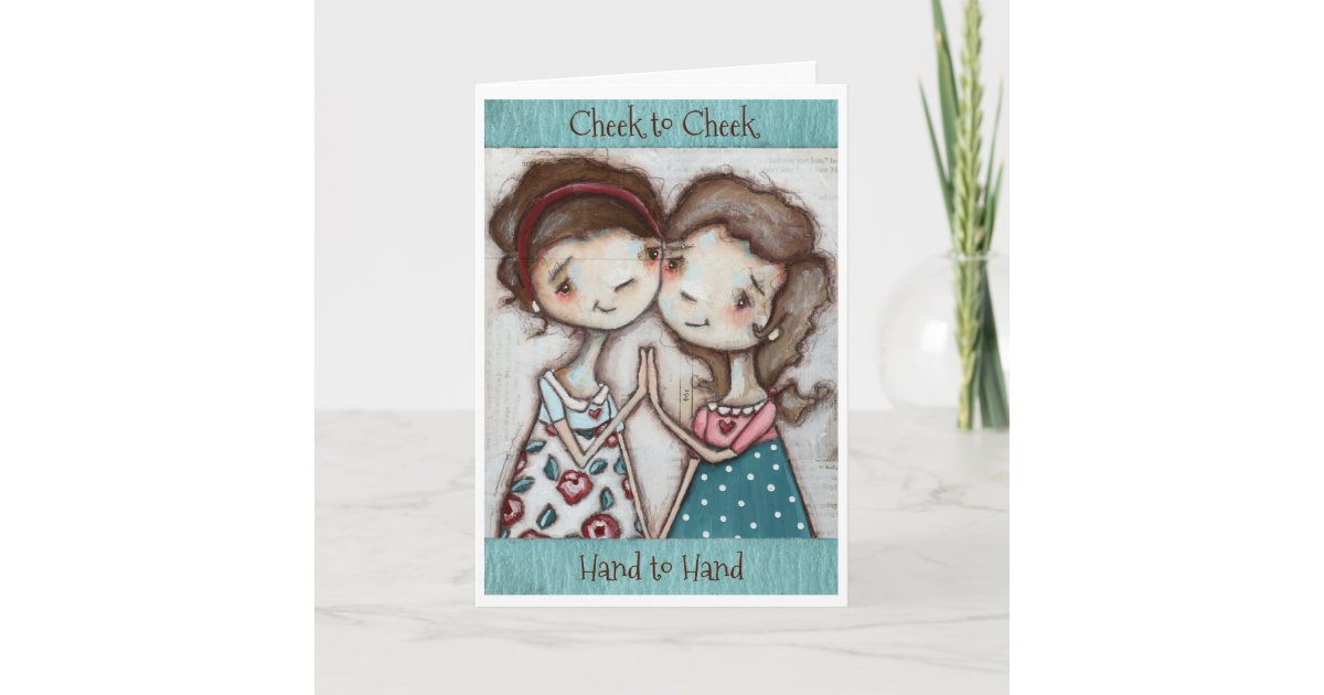 Cheek to Cheek - Customizable Greeting Card | Zazzle