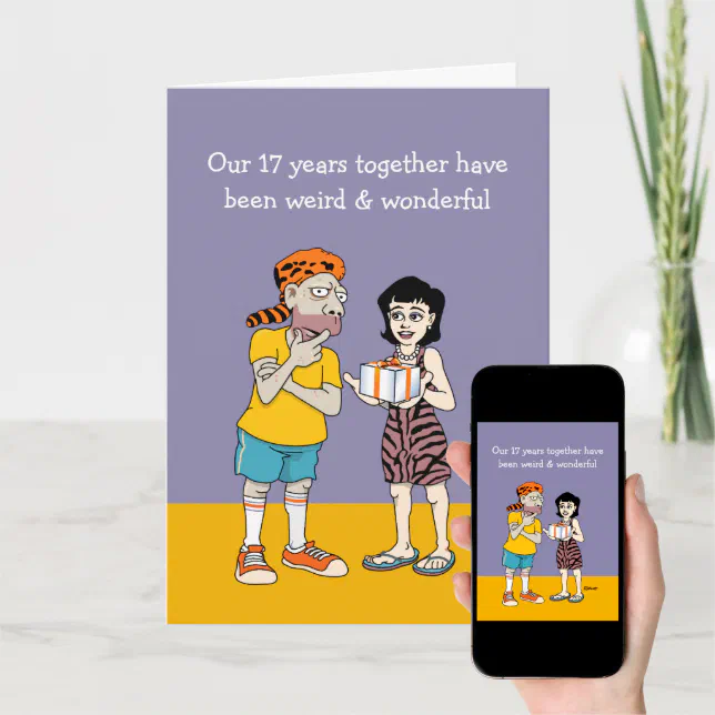 Cheeky 17th Wedding Anniversary Card | Zazzle Cheeky 17th Wedding Anniversary Card | Zazzle