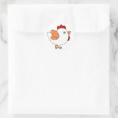 Cheeky Chicken Classic Round Sticker | Zazzle