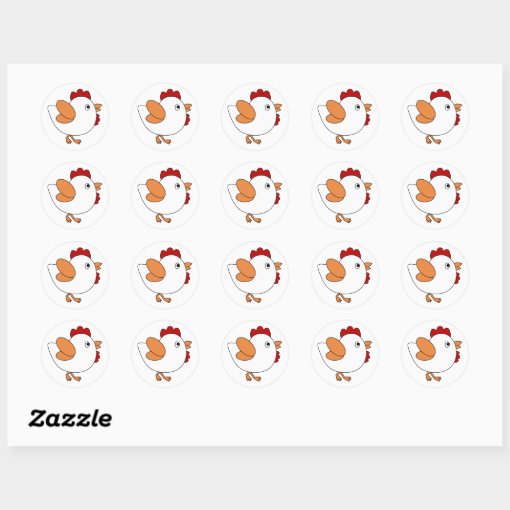 Cheeky Chicken Classic Round Sticker | Zazzle