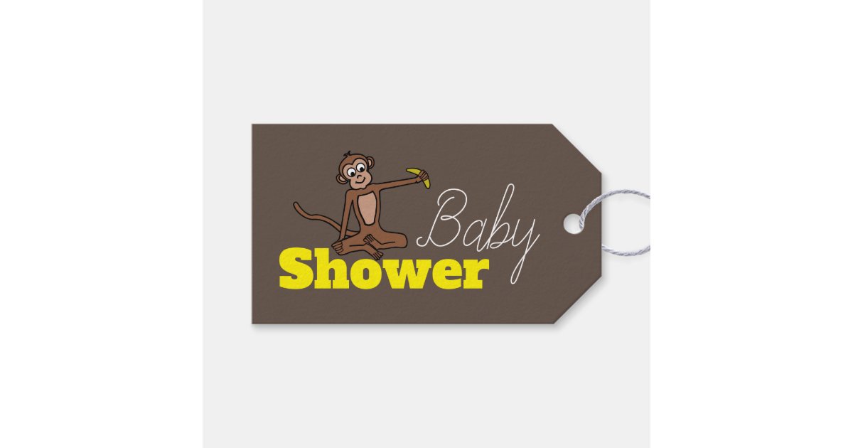 Cheeky Monkey, Baby Shower Gift Tags | Zazzle