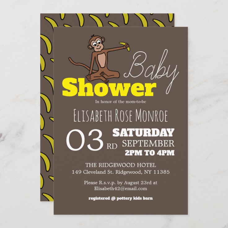 Cheeky Monkey, Baby Shower Invitation | Zazzle