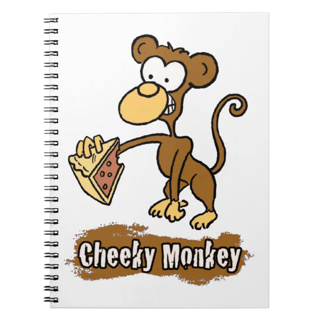Cheeky Monkey Cartoon Design Notebook | Zazzle