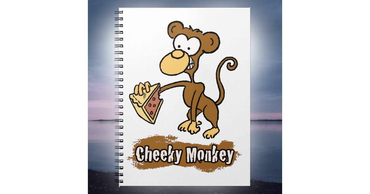 Cheeky Monkey Cartoon Design Notebook | Zazzle