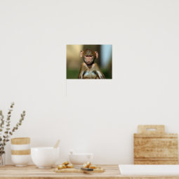 Cheeky Monkey - Cute Baby Baboon Poster / Print | Zazzle