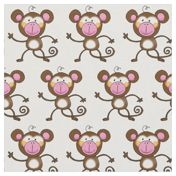 Monkey Fabric | Zazzle