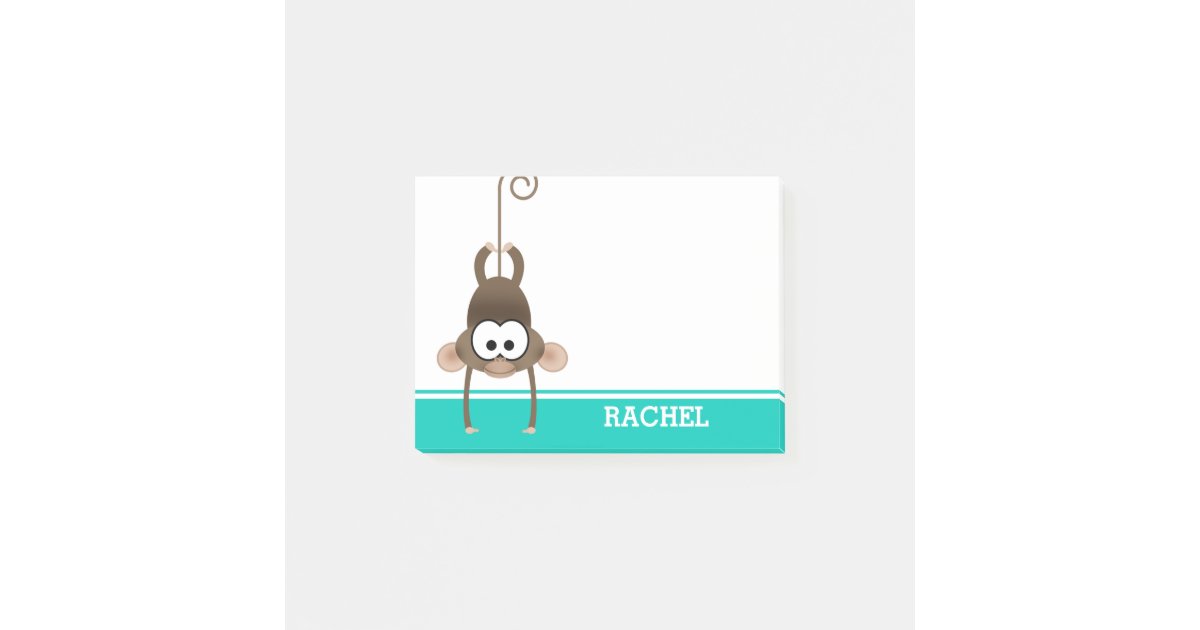 Cheeky Monkey Personalized Post-it Notes | Zazzle