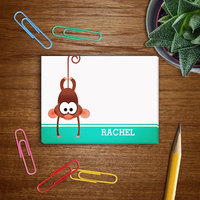 Cheeky Monkey Personalized Post-it Notes | Zazzle