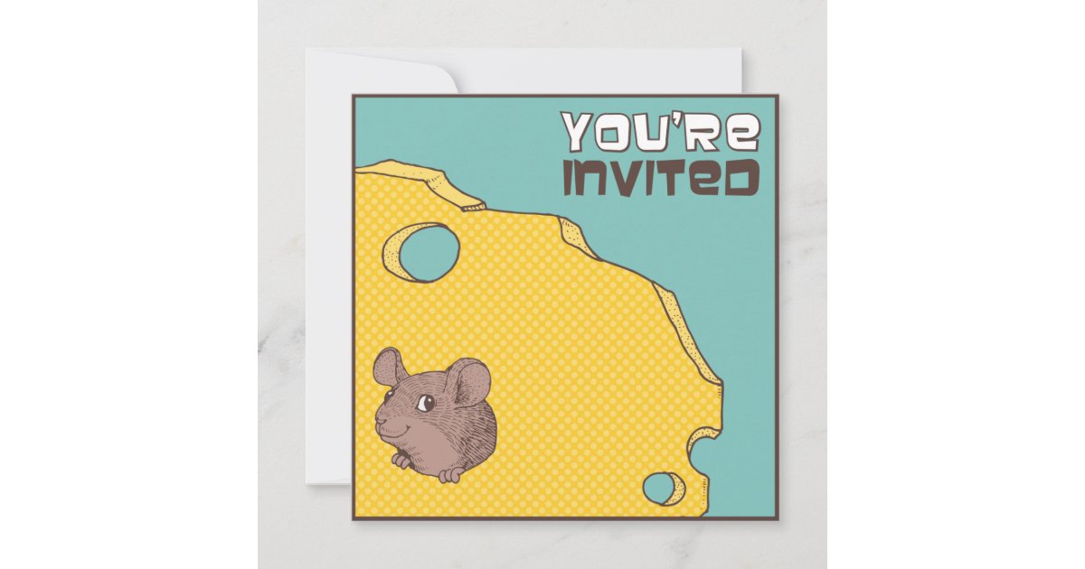 Cheeky Mouse Birthday Party Invitation | Zazzle