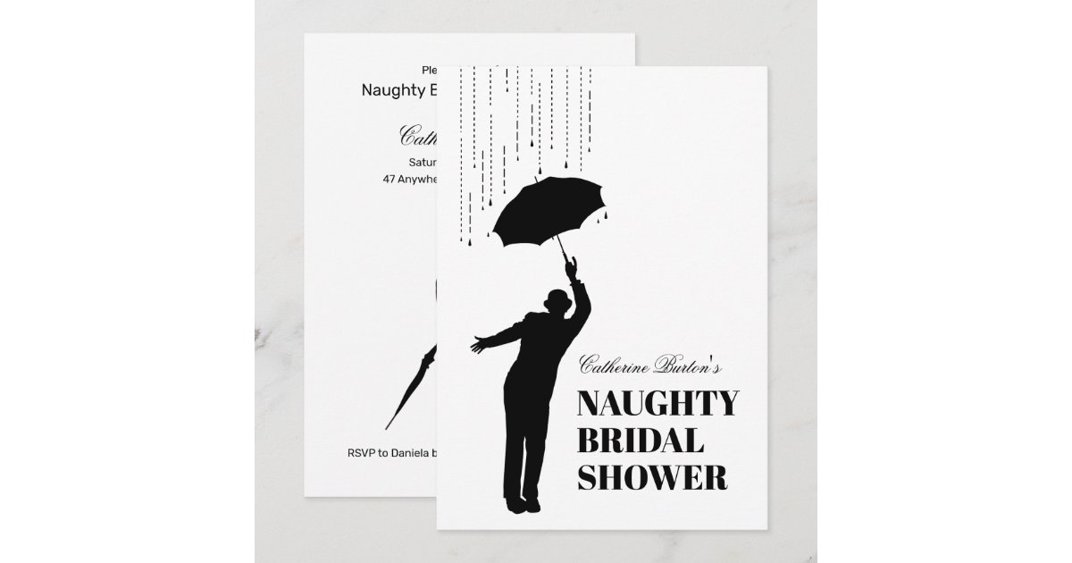 Cheeky Naughty Bridal Shower Party Invitation | Zazzle