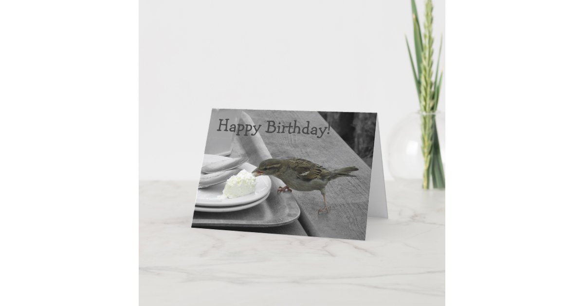 Cheeky Sparrow Card | Zazzle